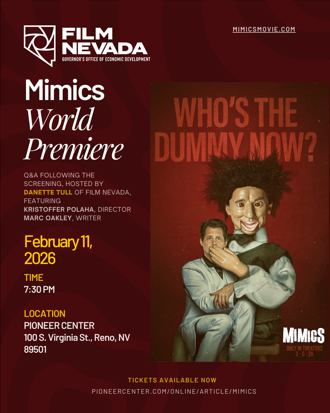 Mimics World Premiere - Film Nevada